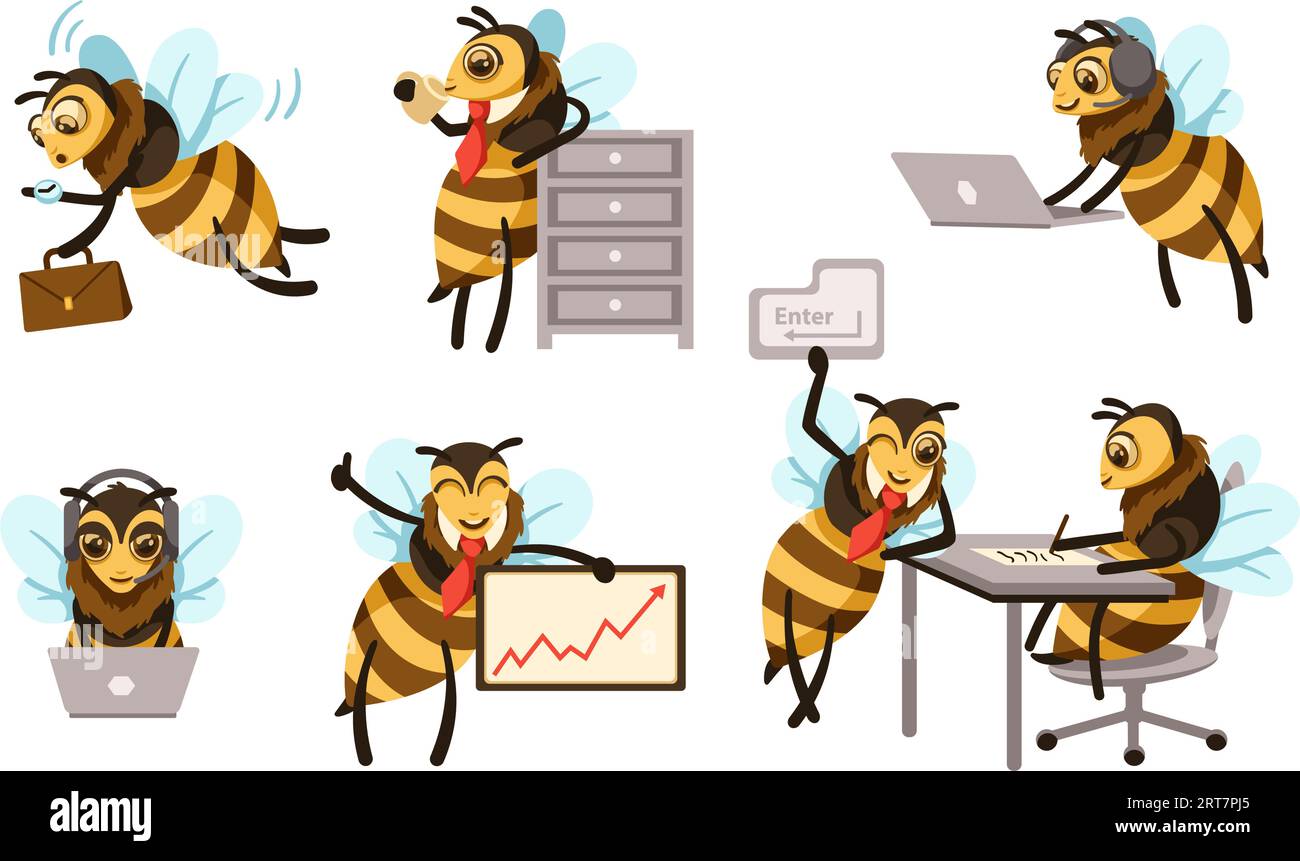 Bees Working Together Clip Art