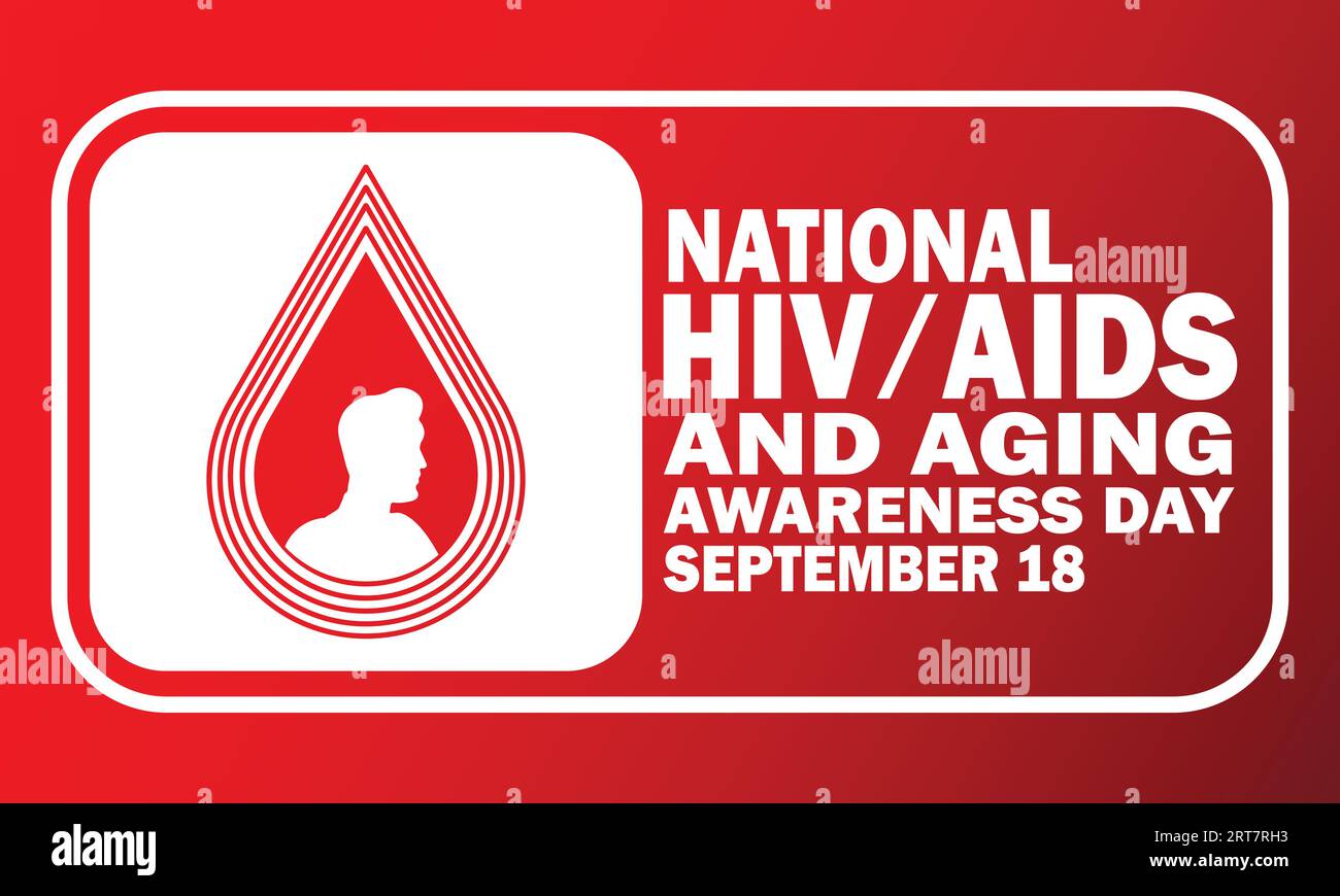 National HIV AIDS And Aging Awareness Day Vector Illustration ...