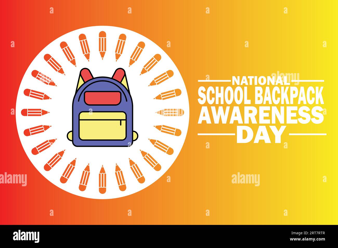 National School Backpack Awareness Day. Holiday concept. Template for background, banner, card ...