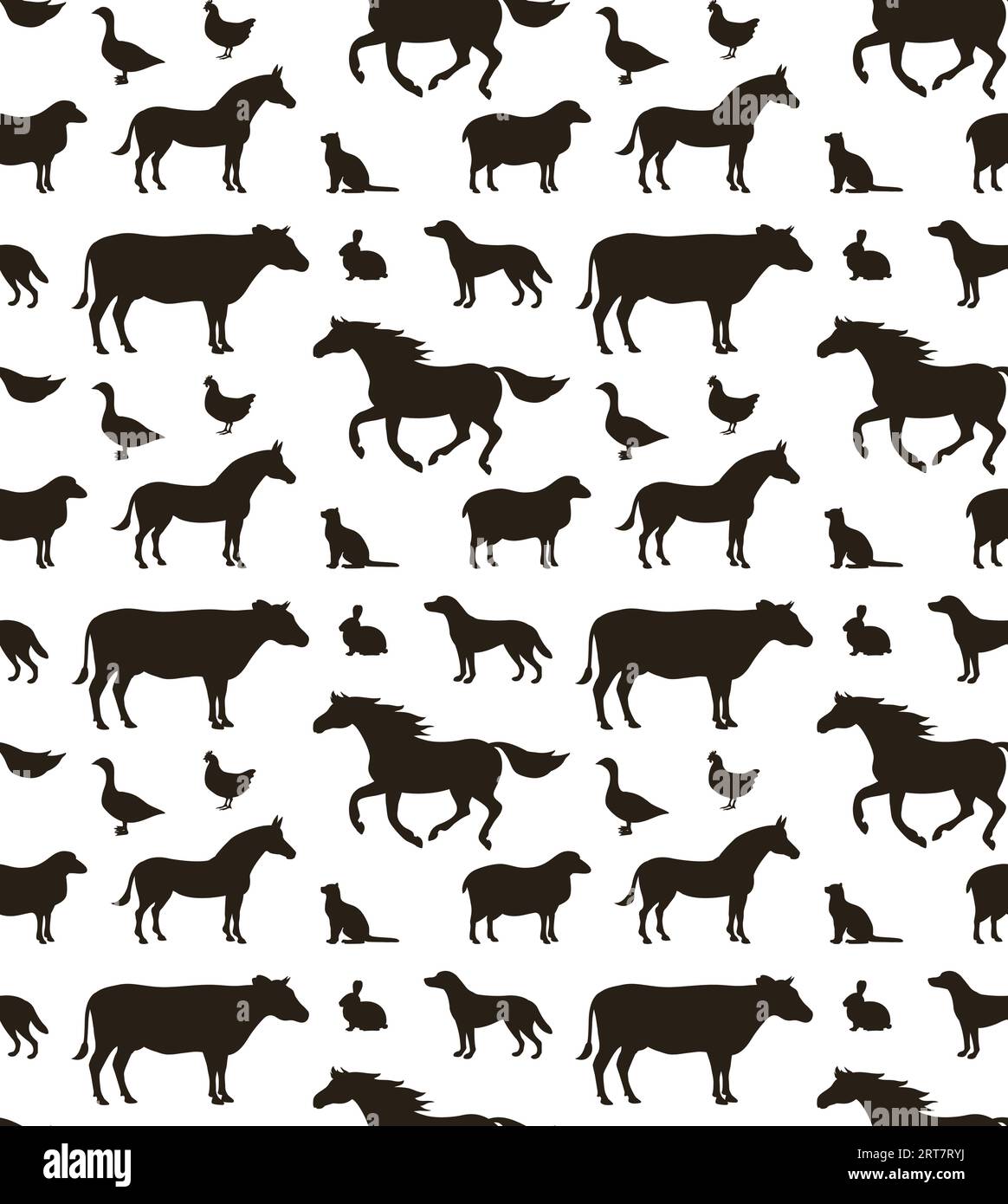 White hen rural seamless hi-res stock photography and images - Alamy