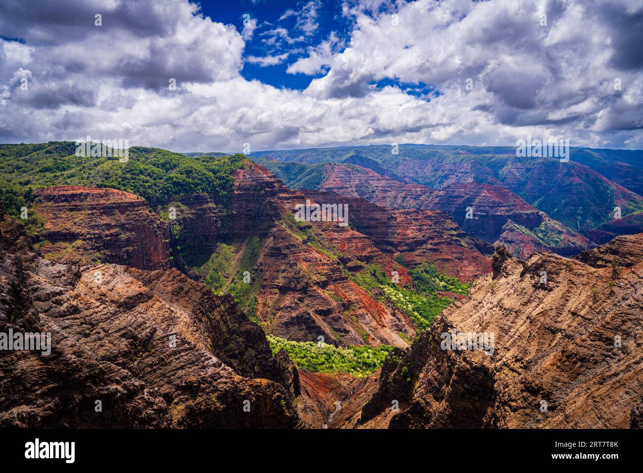 Lights and shadow from sunlight illuminate the dramatic colors and ...