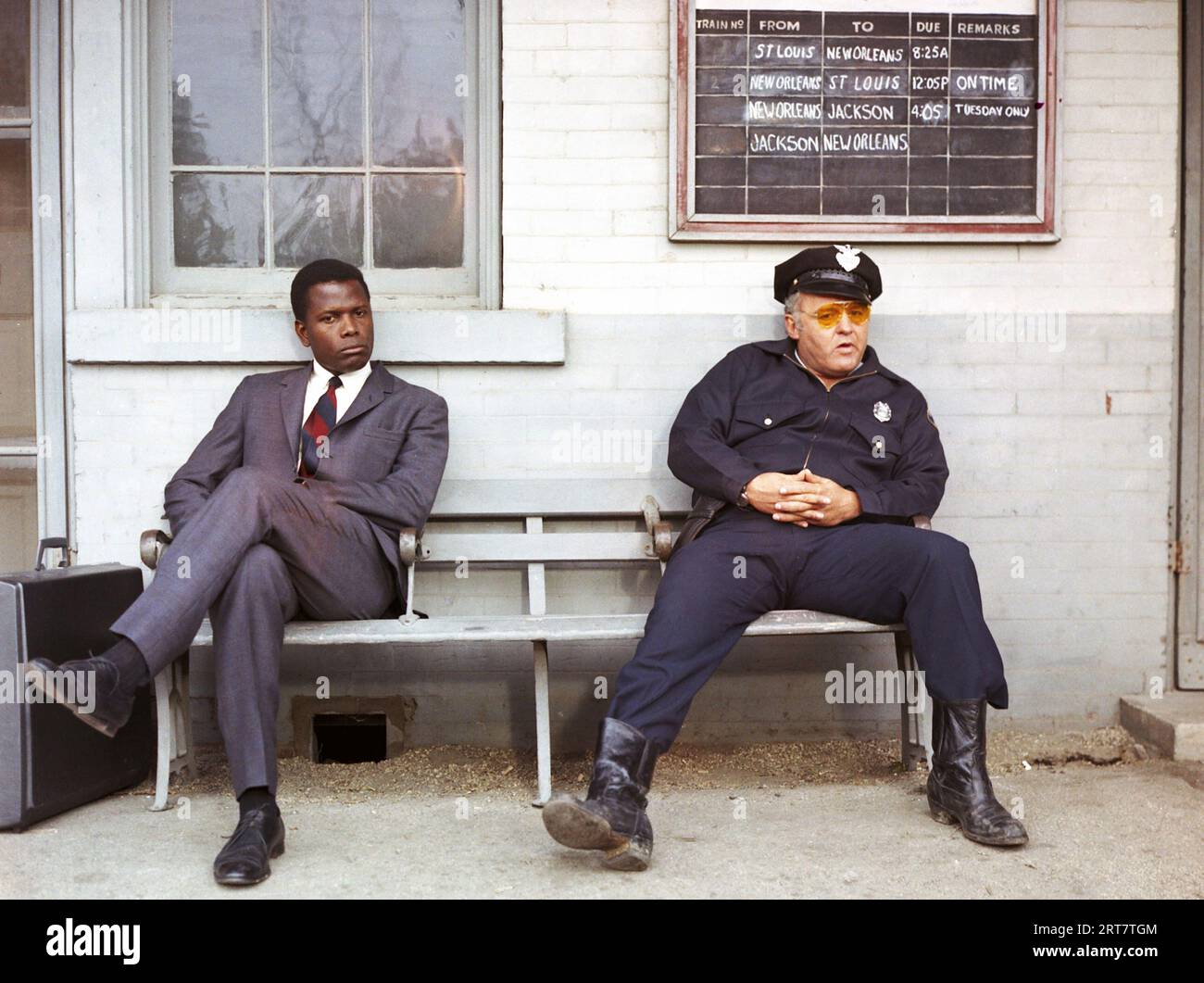 Sidney Poitier, Rod Steiger, "In the Heat of the Night" (1967). Photo ...