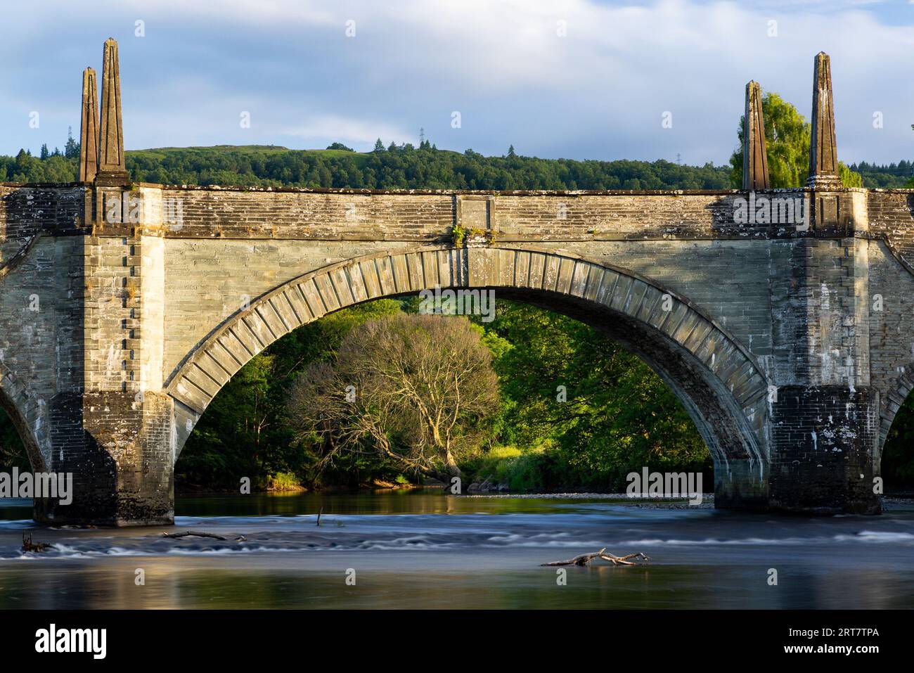 Tree through the arch of General Wade's Bridge at Sunset, Aberfeldy ...