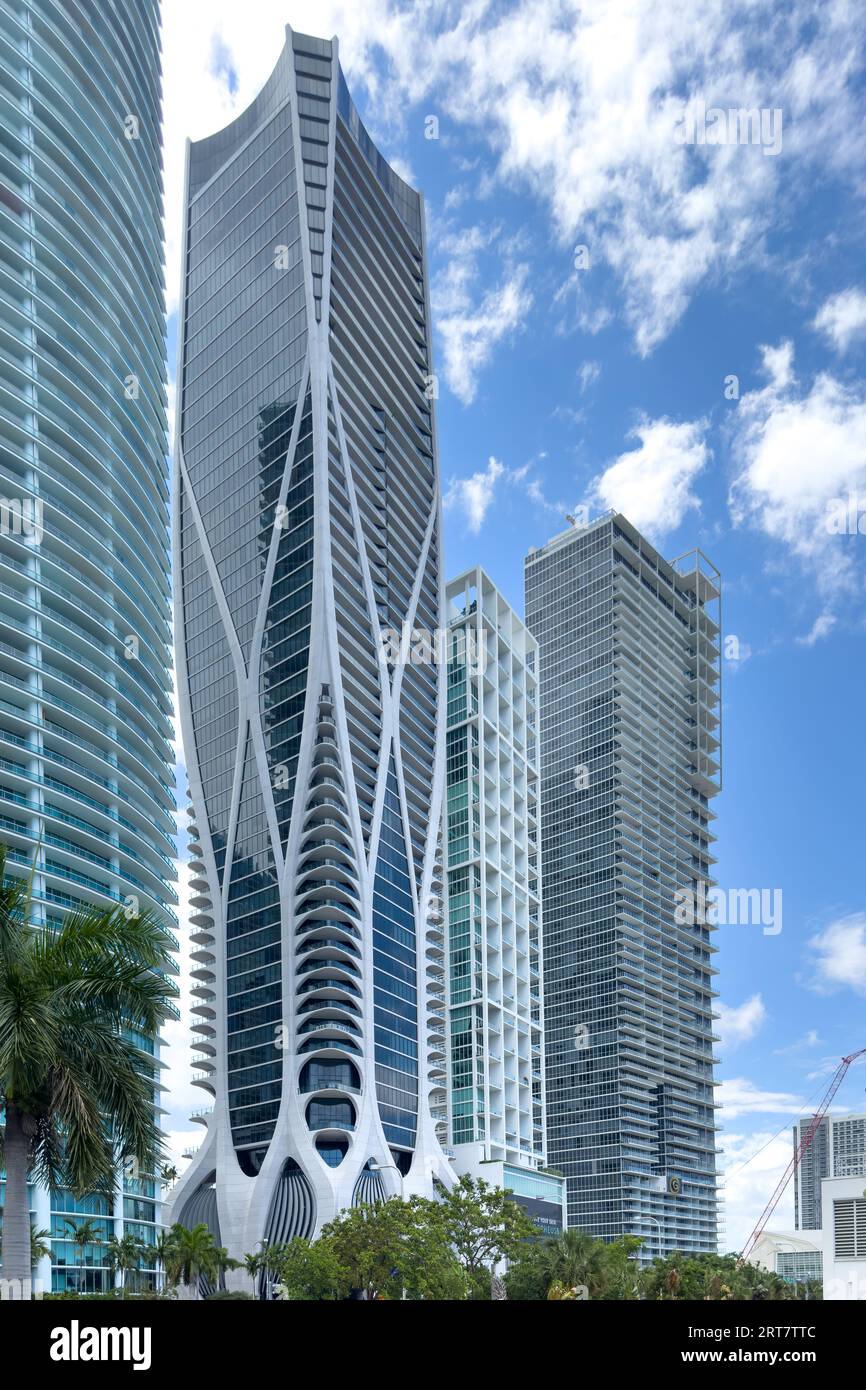 Miami, Florida - August 25th, 2023: Downtown Miami's cityscape, towers ...