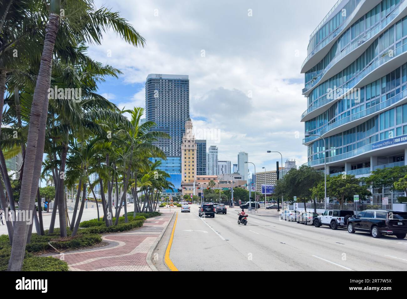 Miami, Florida - August 25th, 2023: Downtown Miami's cityscape, towers ...
