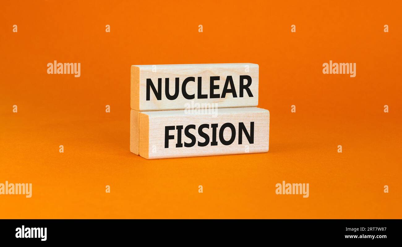 Nuclear fission symbol. Concept words Nuclear fission on beautiful ...