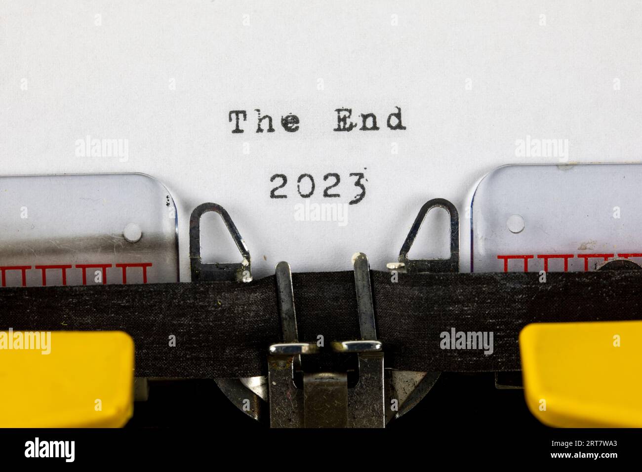 The End 2023 written on an old typewriter Stock Photo - Alamy