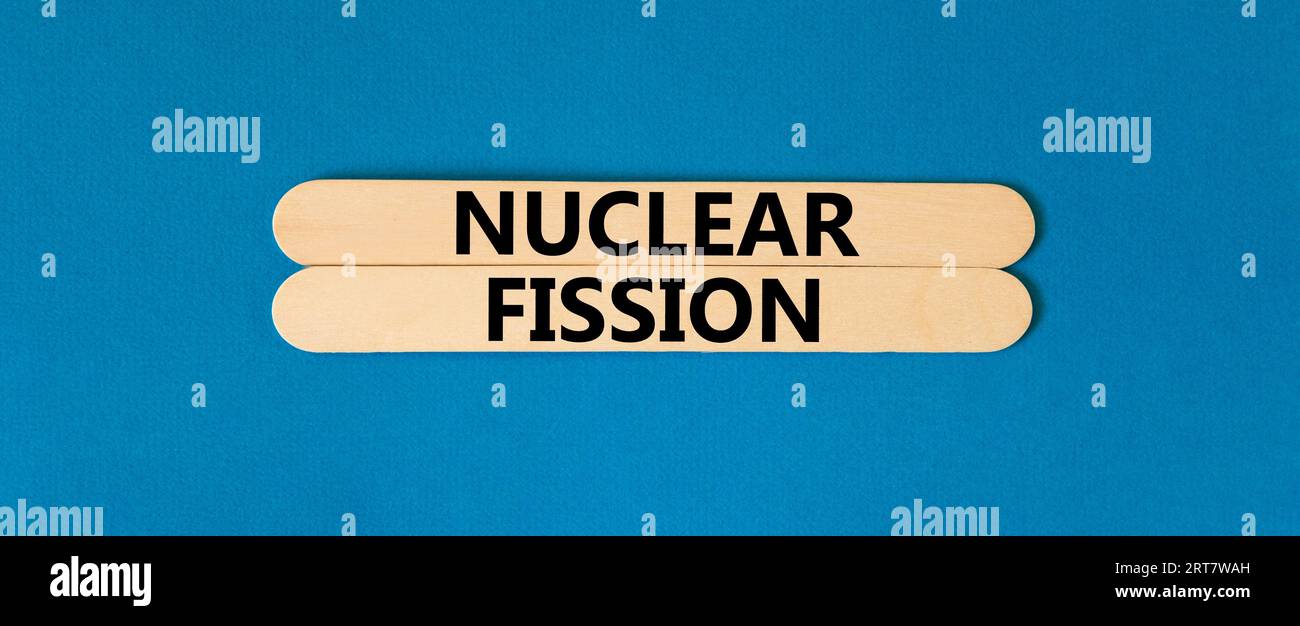 Nuclear fission symbol. Concept words Nuclear fission on beautiful ...