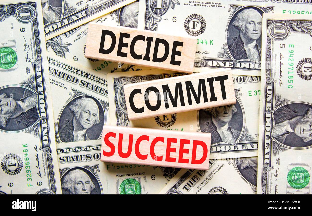 Decide commit succeed symbol. Concept word Decide Commit Succeed on ...