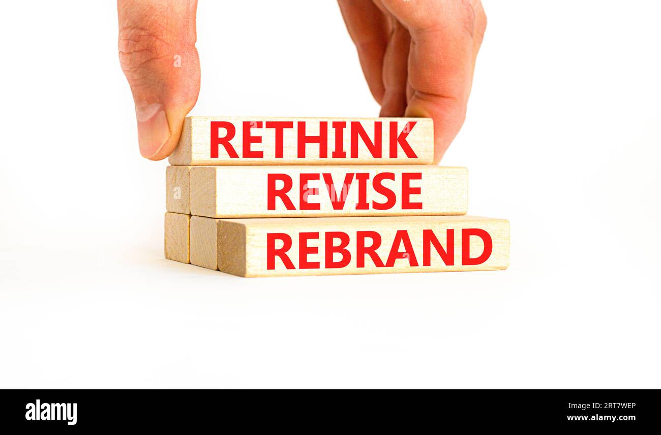 Rethink revise rebrand symbol. Concept word Rethink Revise Rebrand on ...