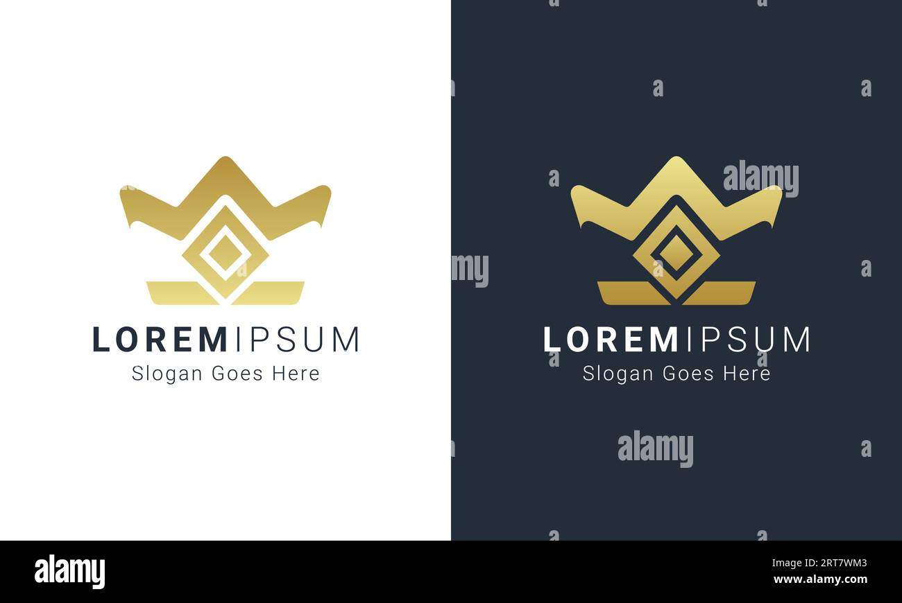 Luxury Crown Logo Design Royal King Crown Logotype Stock Vector Image ...