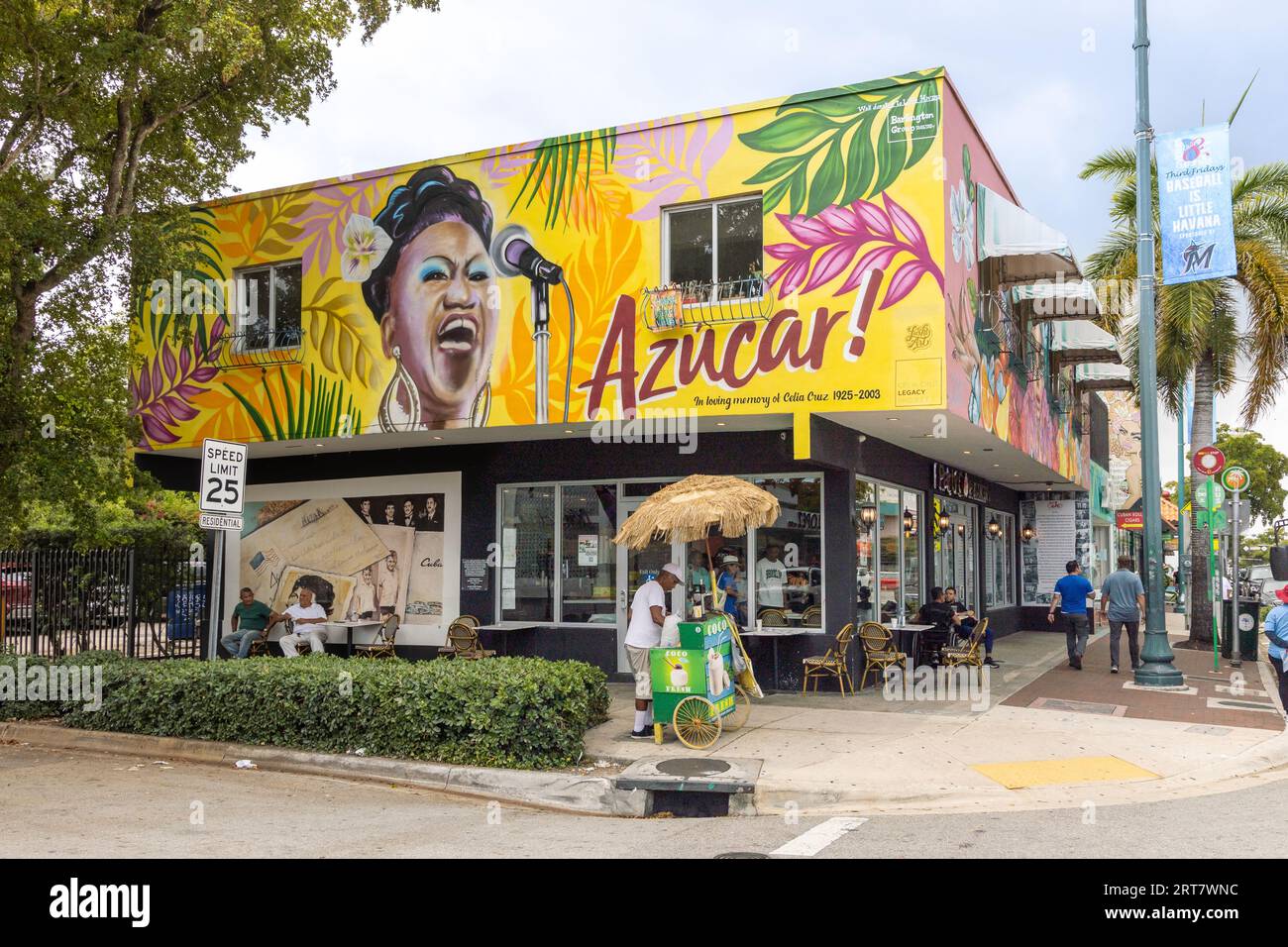 Miami, Florida - August 25th, 2023: Party Cake Bakery mural above ...