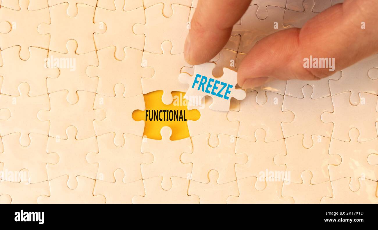 Functional freeze symbol. Concept words Functional freeze on beautiful ...