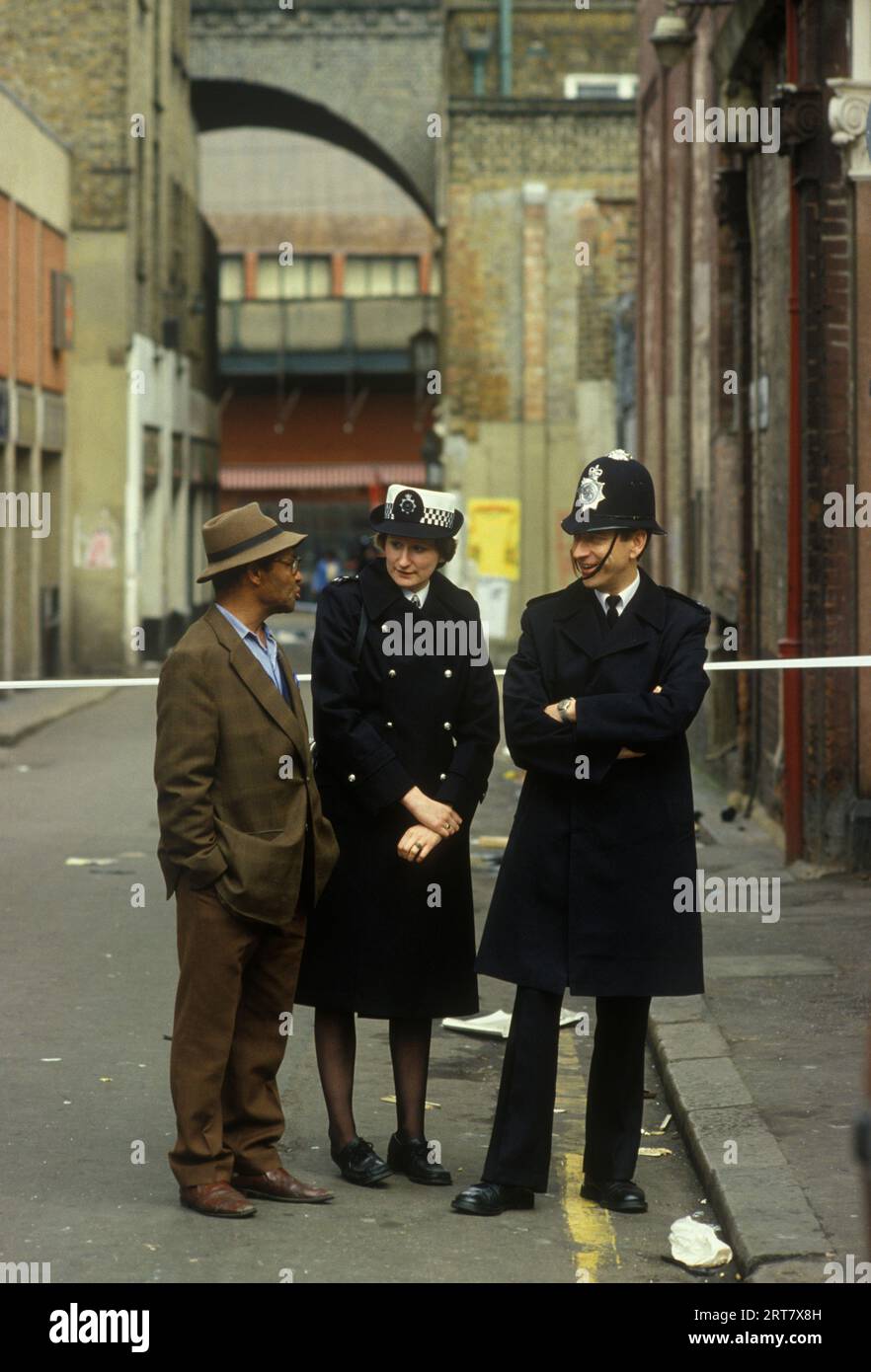 Brixton Riots. South London Uk April 1981. Police on duty the day after ...