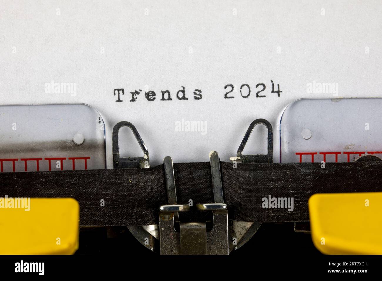 Trends 2024 written on an old typewriter Stock Photo - Alamy