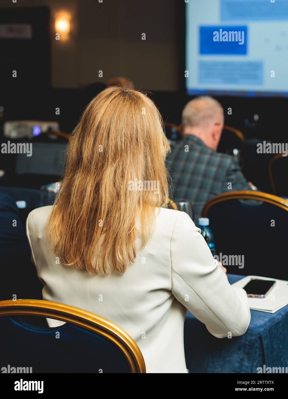 Female participants audience at the symposyum meeting, attendees in ...