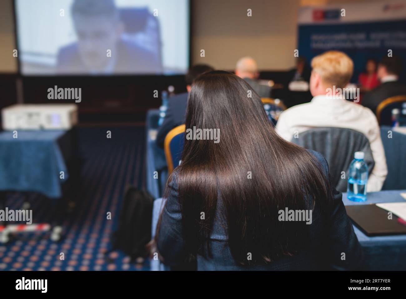 Female participants audience at the symposyum meeting, attendees in ...