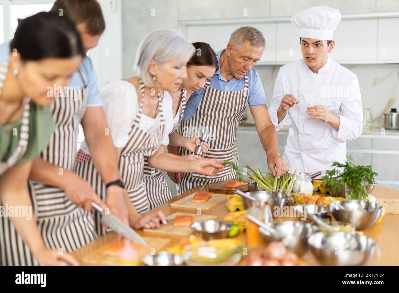 Professional personal chef cook in customer private kitchen house ...