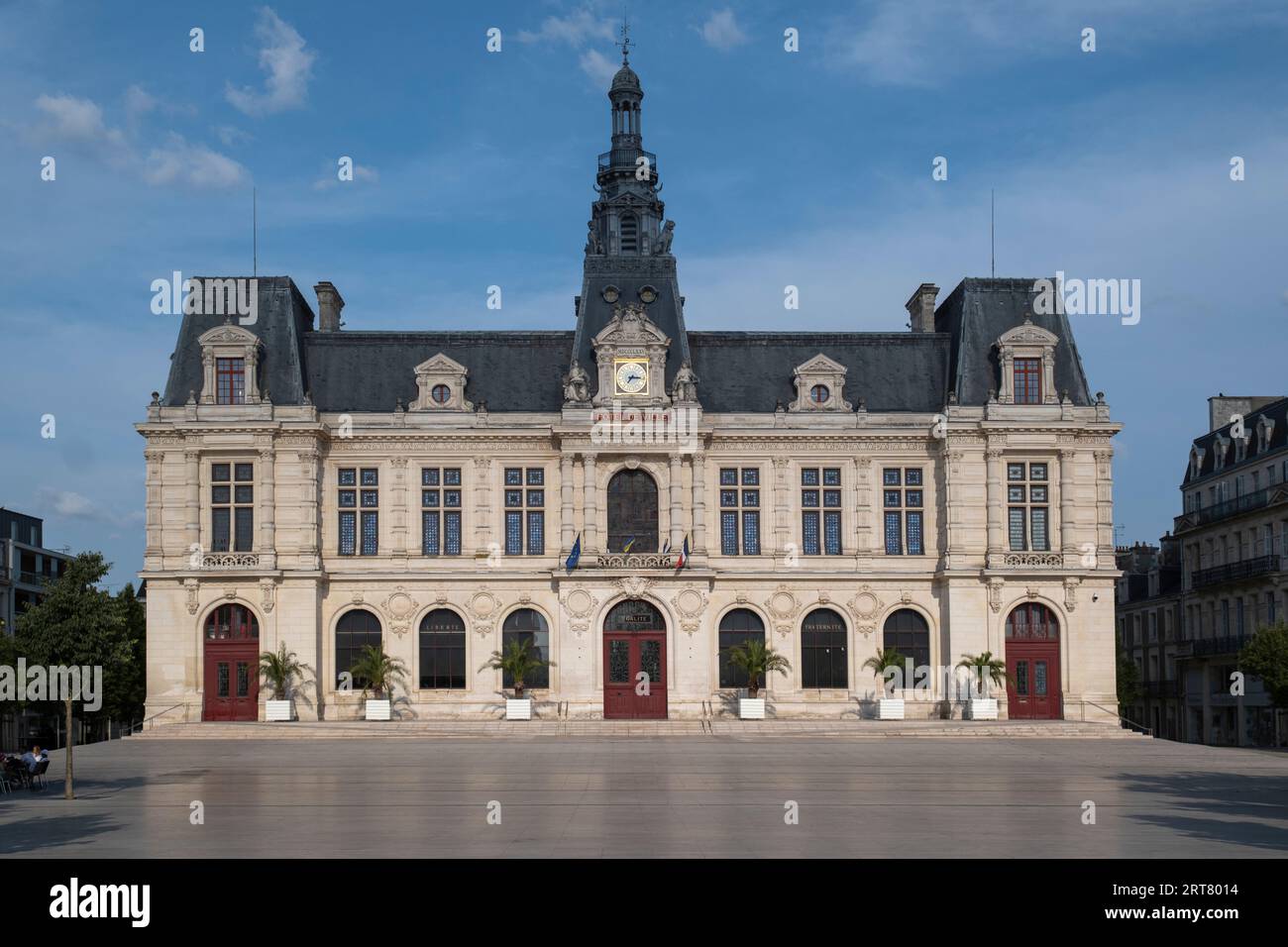 Poitiers, Nouvelle-Aquitaine, France. City hall in Place du Marechal ...