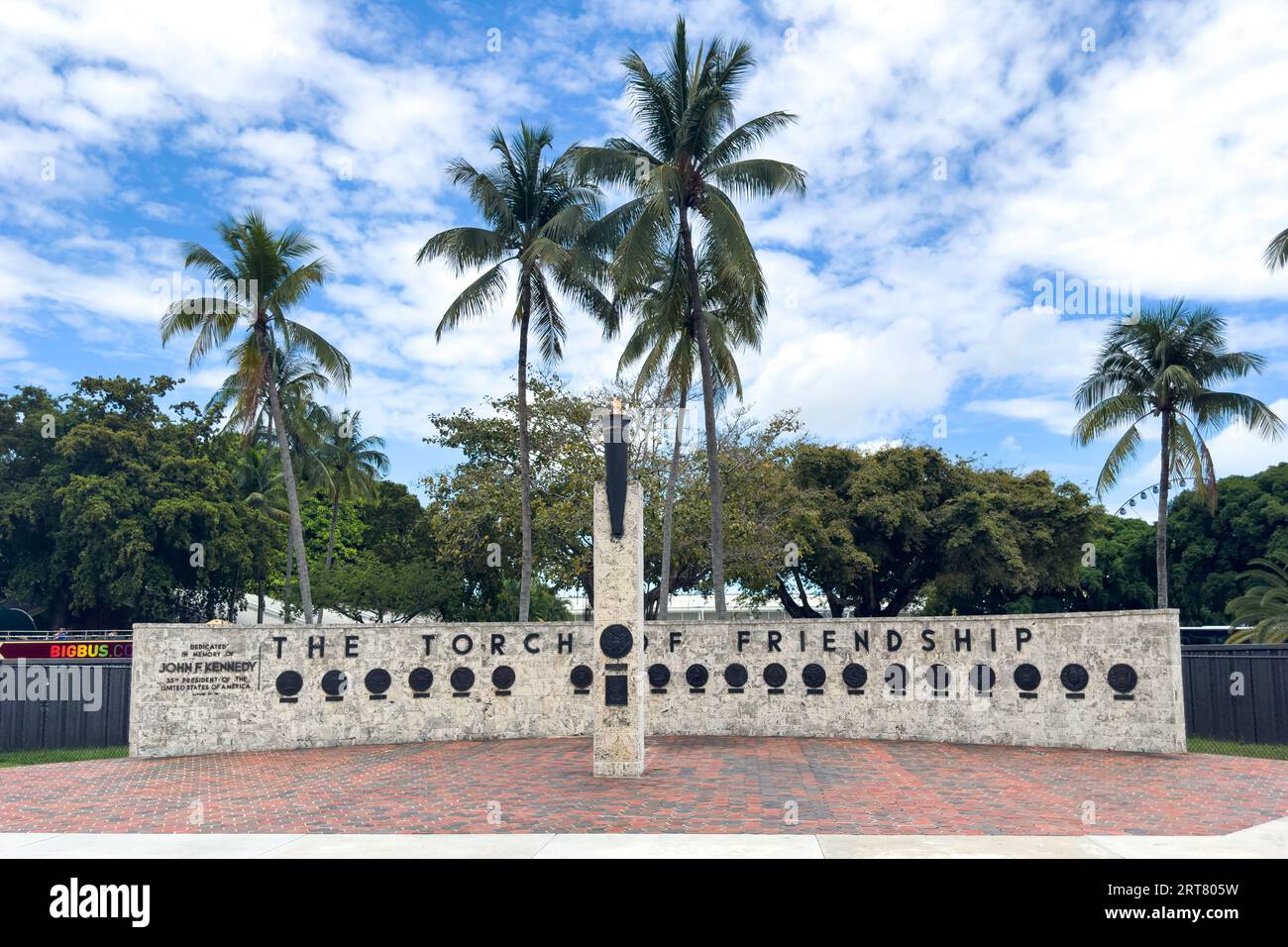 Miami, Florida - August 25th, 2023: Torch of Friendship Monument in ...
