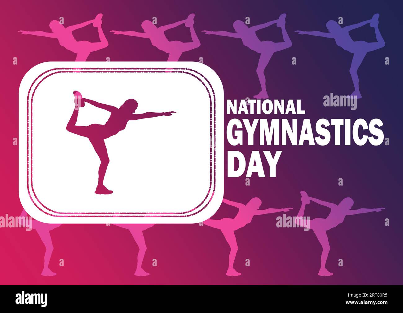 National Gymnastics Day. Holiday concept. Template for background, banner, card, poster with ...