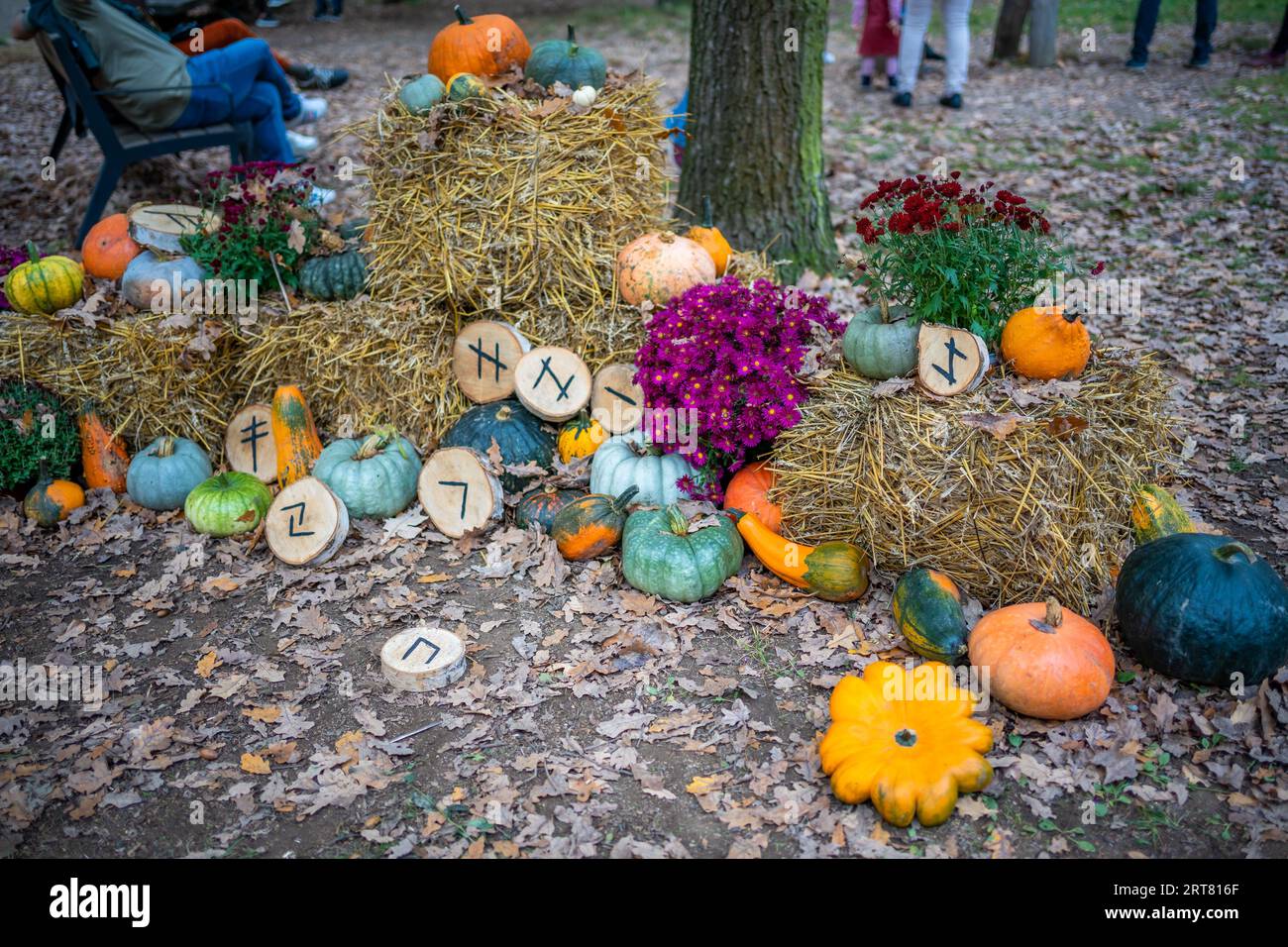 Prague, Czech Republic - October 16, 2022: Pumpkin exhibition and other ...