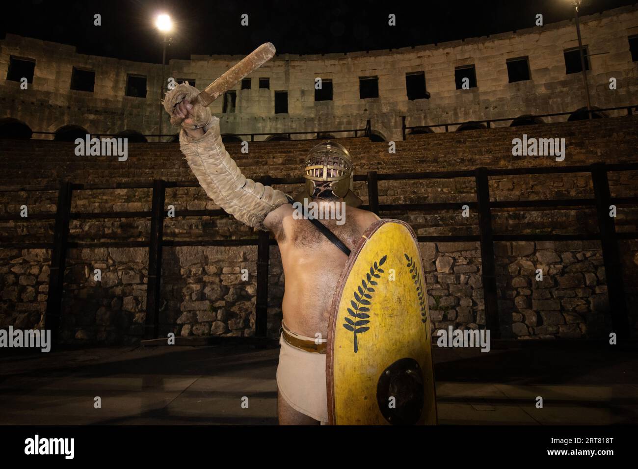 Pula Arena, Pula Amphitheatre, the dramatic historic Roman amphitheatre ...