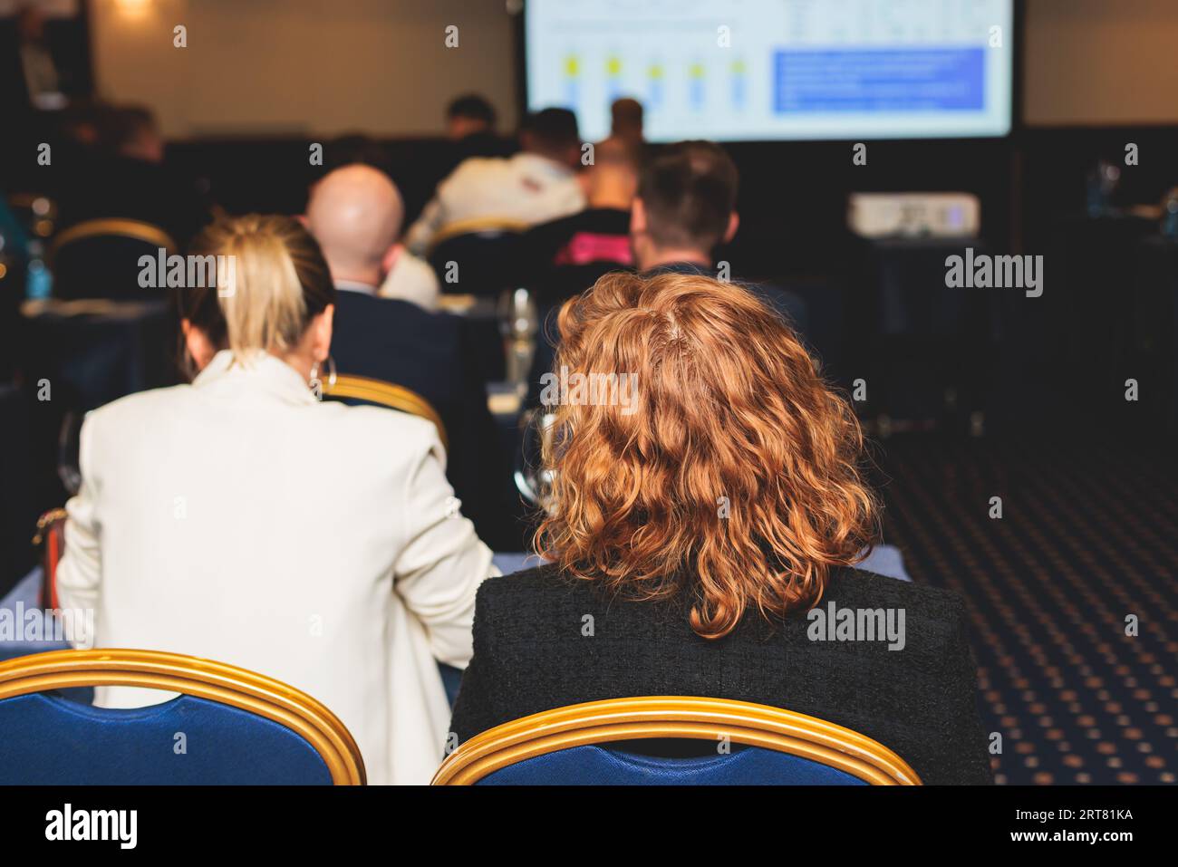 Female participants audience at the symposyum meeting, attendees in ...