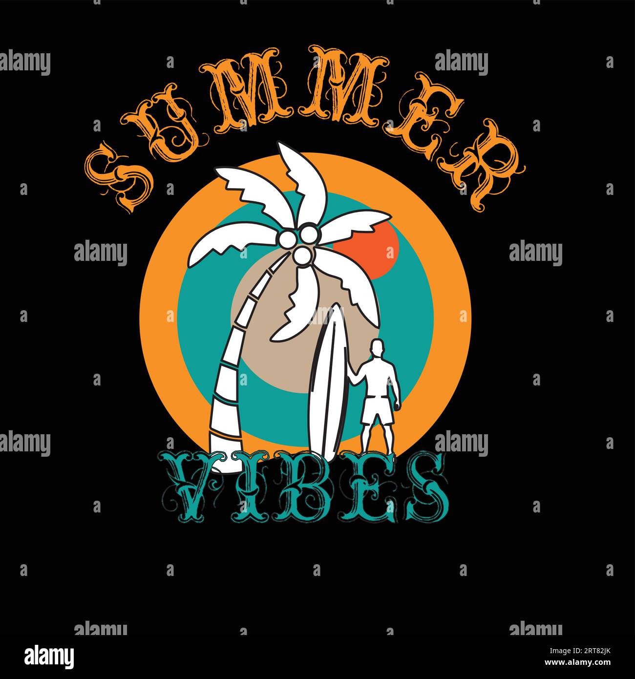 Summer T Shirt Design Stock Vector Image & Art - Alamy