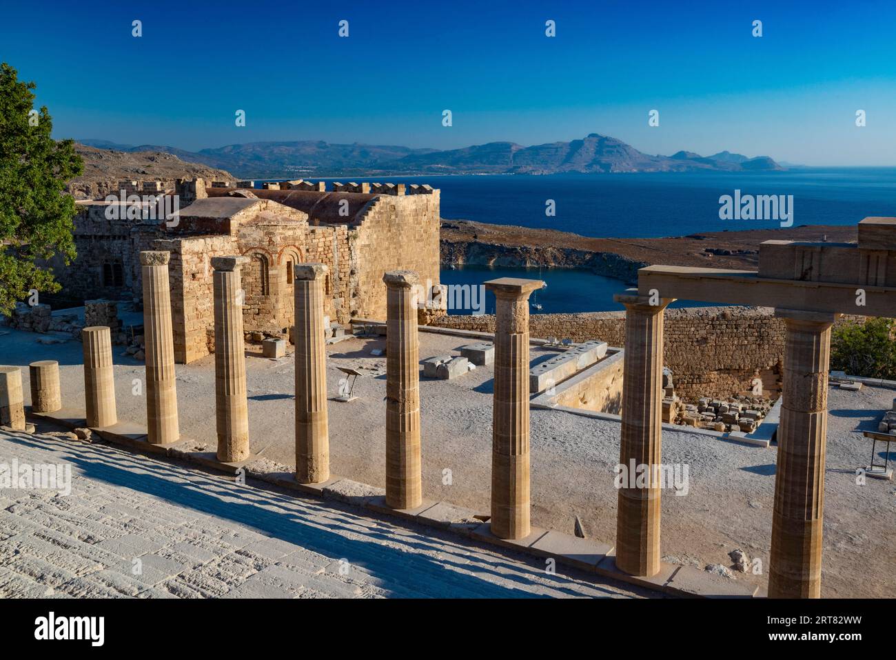 Columns, Acropolis of Lindos, Ancient Citadel, Lindos, Rhodes ...