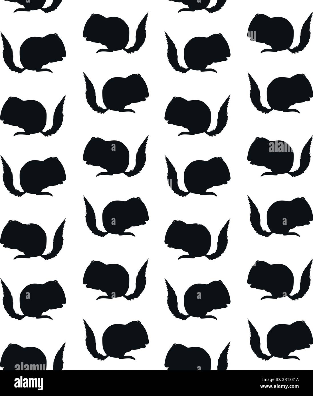 Vector seamless pattern of chipmunk silhouette Stock Vector Image & Art ...