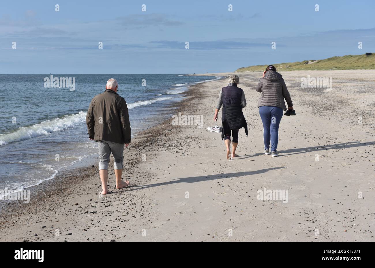 Beach walk on the North Sea beach in Denmark Stock Photo - Alamy