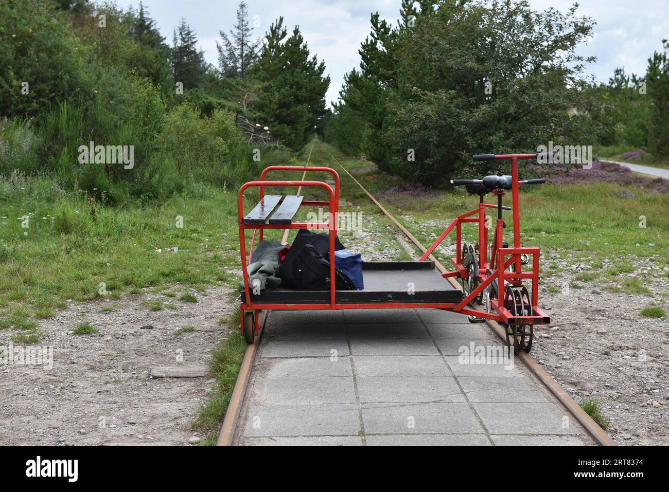 Trolley in the forest, Denmark Stock Photo - Alamy