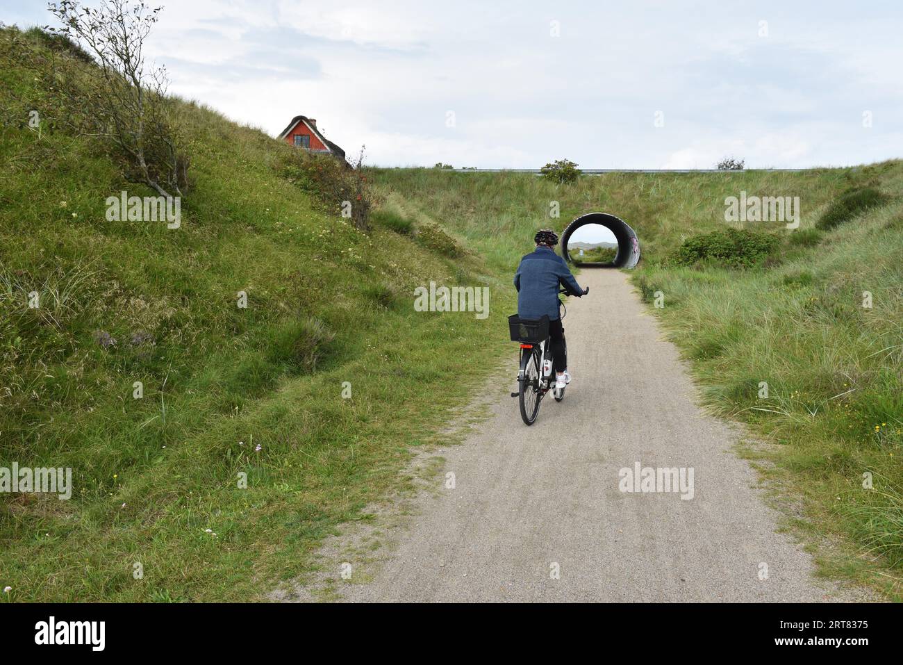 Woman riding a bicycle in Denmark Stock Photo - Alamy