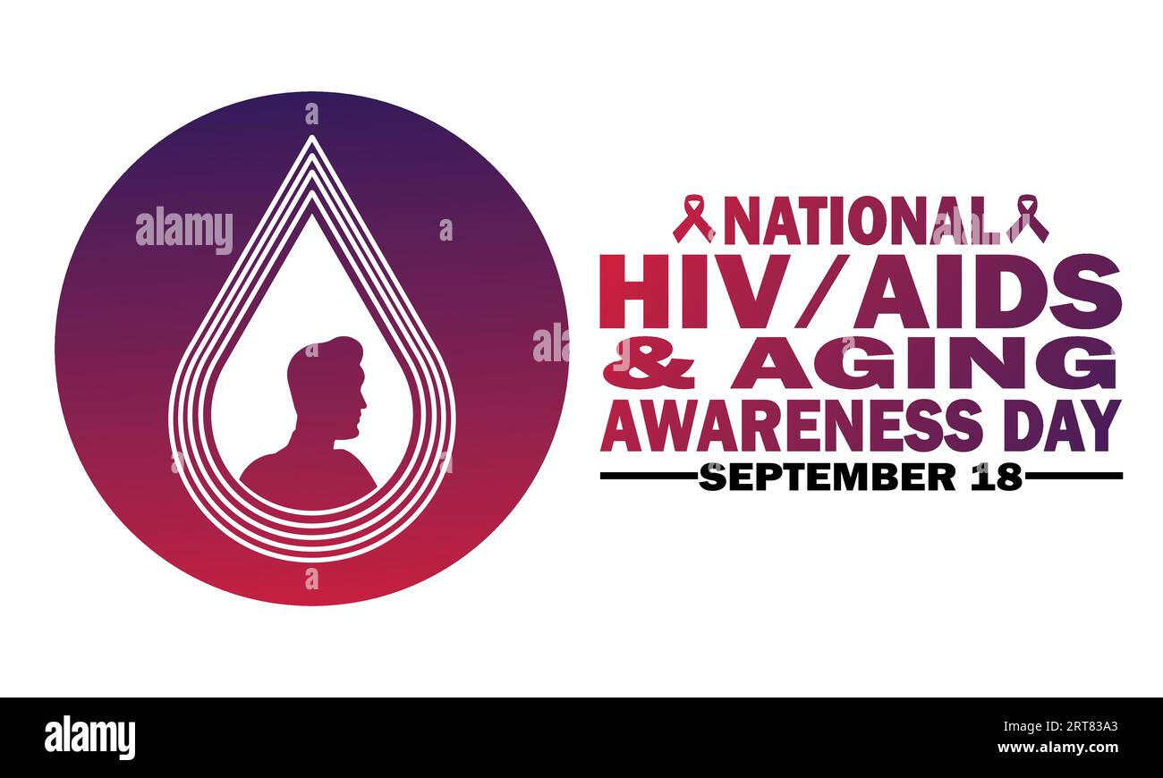 National HIV AIDS And Aging Awareness Day. Vector Illustration ...