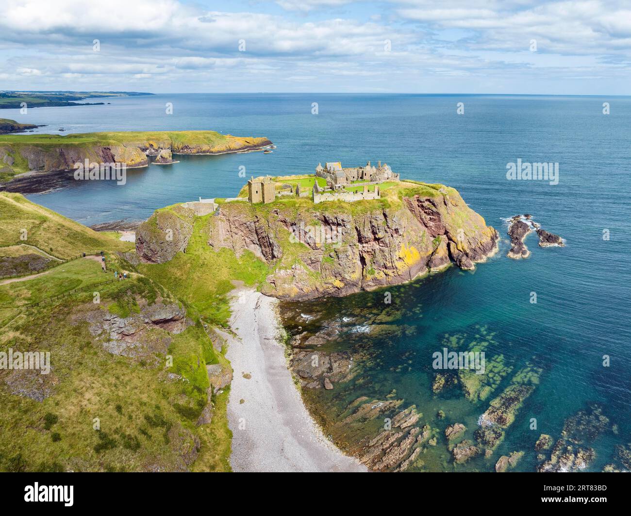 Dunnottar castle aerial hi-res stock photography and images - Alamy