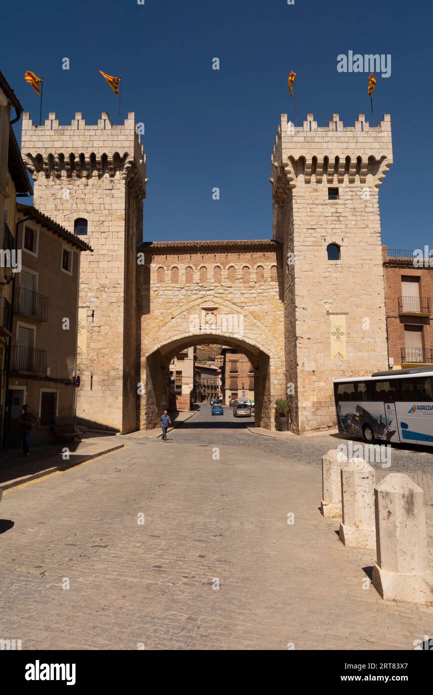Puerta baja (lower gate). 13th - 16th century. Daroca. Zaragoza ...