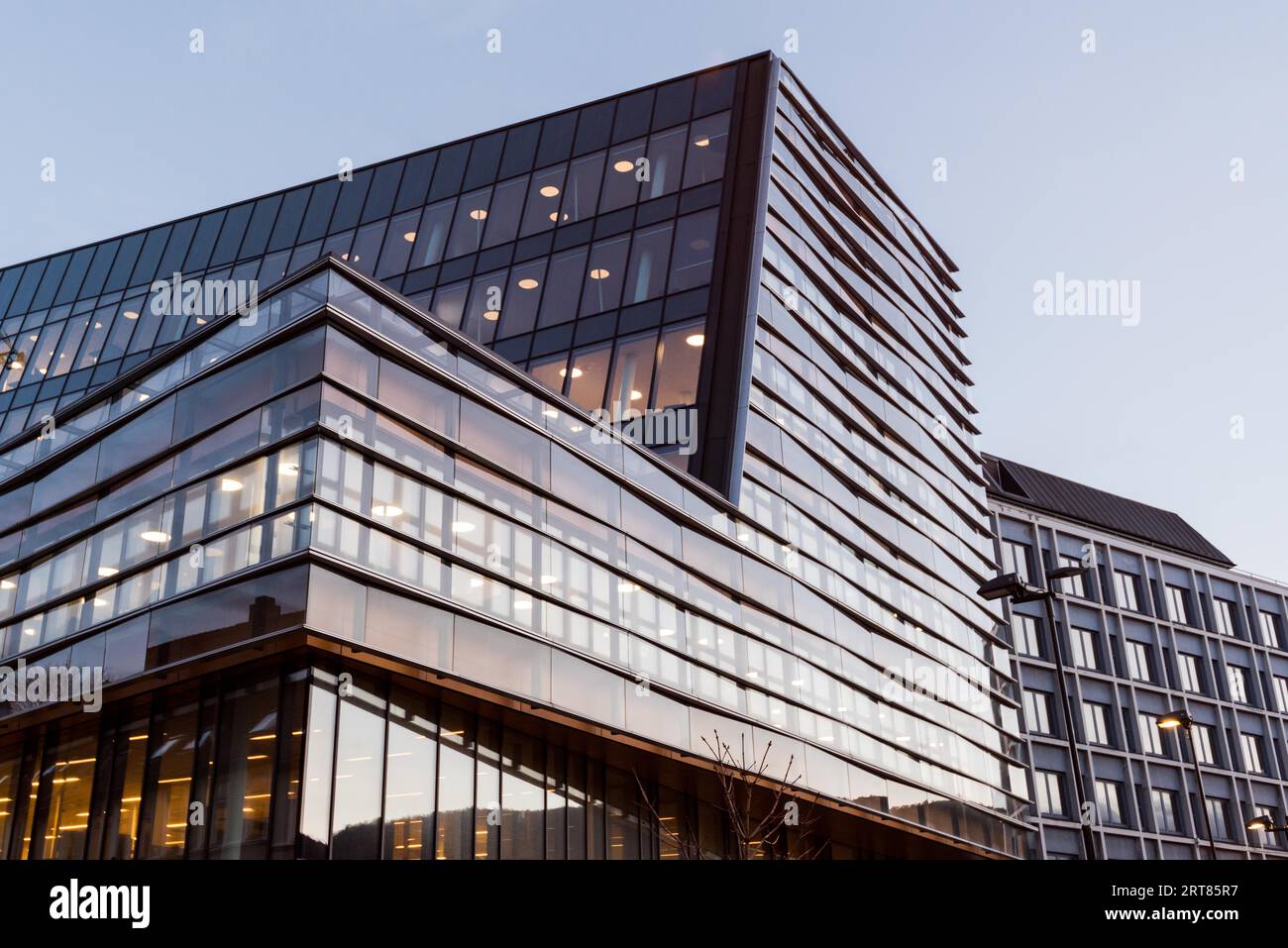 Modern architecture in the city of Bergen in Norway on a clear winter day Stock Photo - Alamy