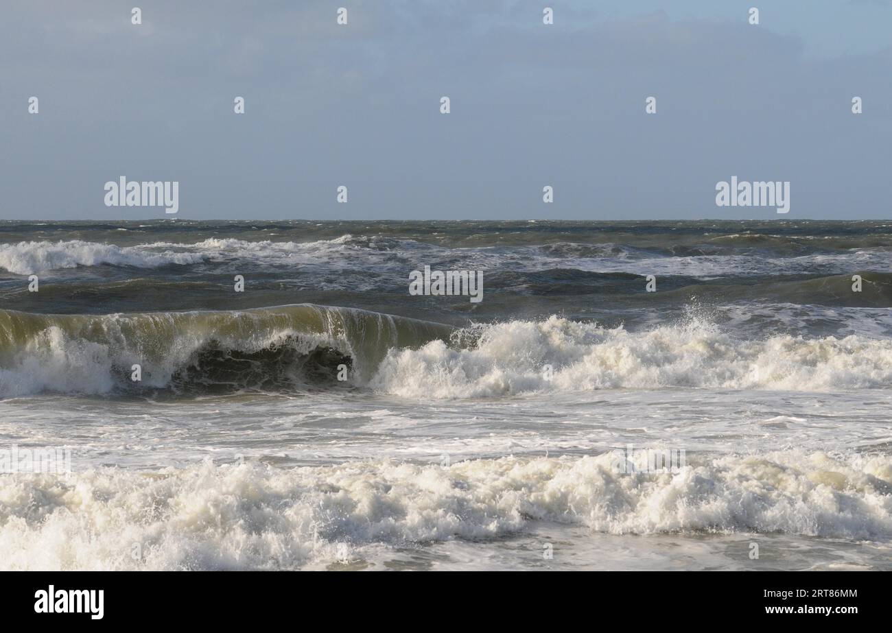Surf on the North Sea Stock Photo - Alamy