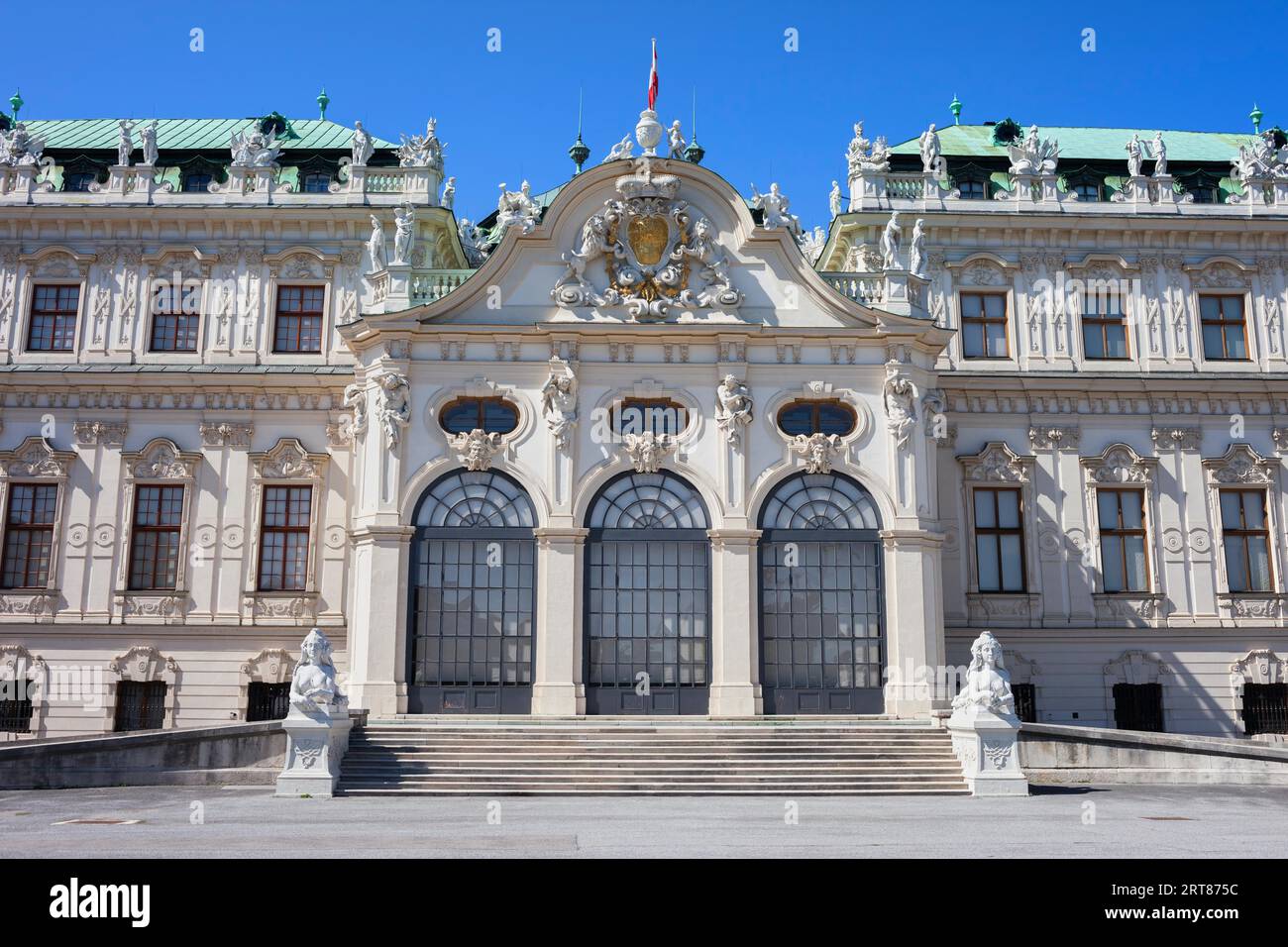 Upper Belvedere palace in Vienna, Austria, Baroque architecture city ...