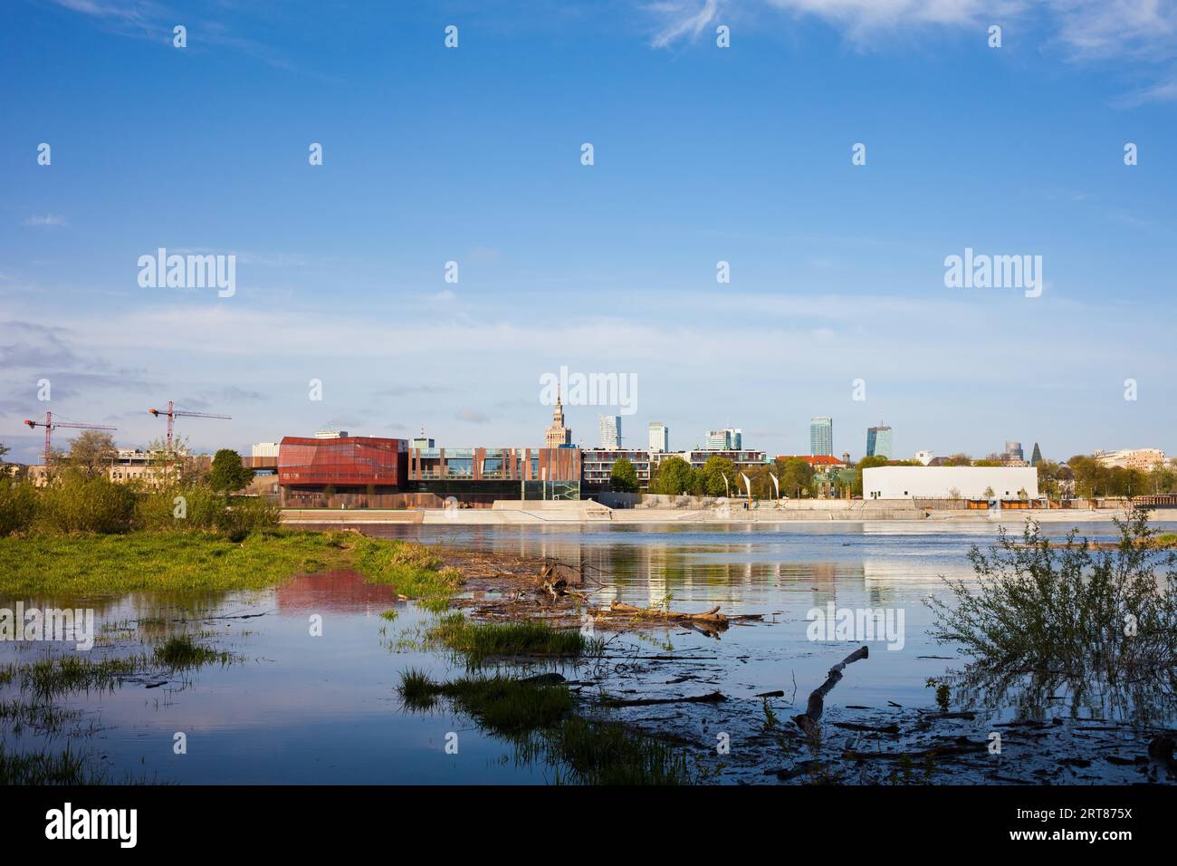 Poland, Warsaw, city skyline across the Vistula River Stock Photo - Alamy