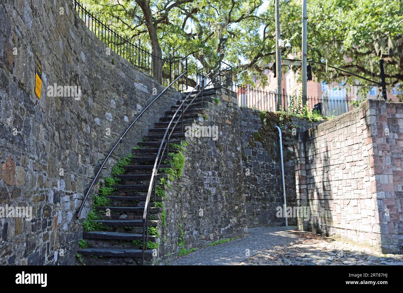 Historic steps - Savannah, Georgia Stock Photo - Alamy