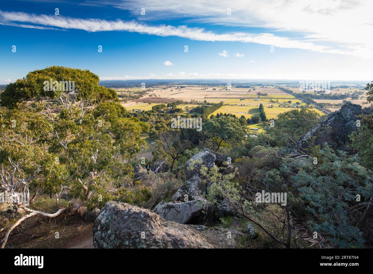 The popular tourist attraction of Hanging Rock. A volcanic group of ...