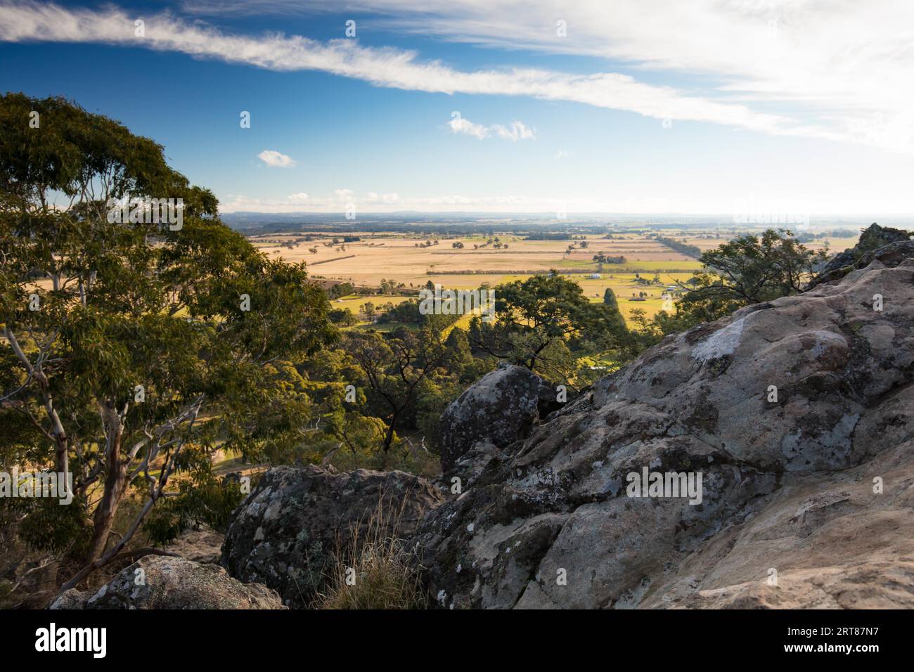 The popular tourist attraction of Hanging Rock. A volcanic group of ...