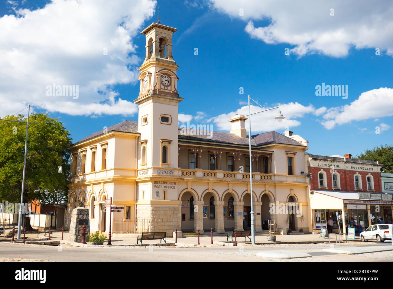 Beechworth, Australia, April 4 2017: Historic Beechworth town centre on ...