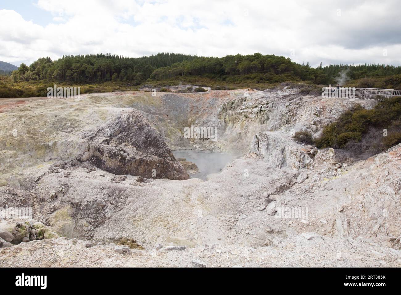 'Inferno Crater' collapsed crater at Wai-O-Tapu Geothermal Wonderland ...