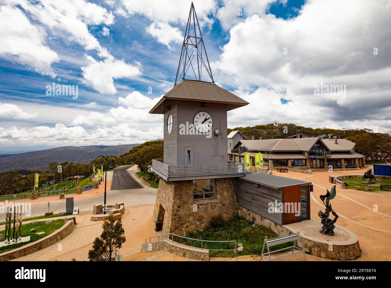 MOUNT BULLER, AUSTRALIA, JAN 4: Mount Buller village in summer in ...