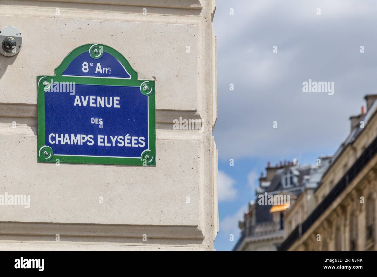 Street sign of the famous Champs-Elysees in Paris, France Stock Photo ...