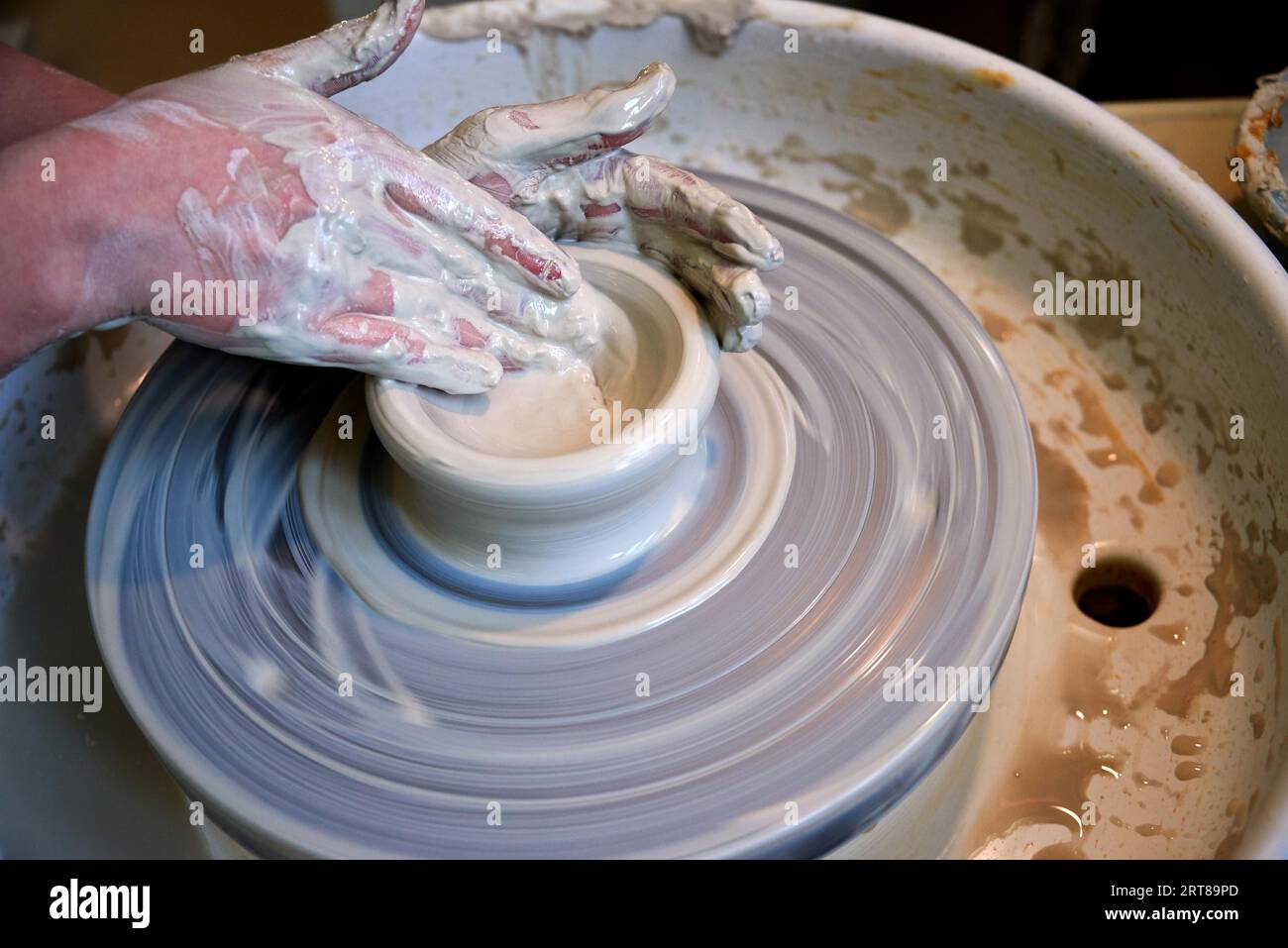 Handcraftedpottery ceramics made by woman Stock Photo - Alamy
