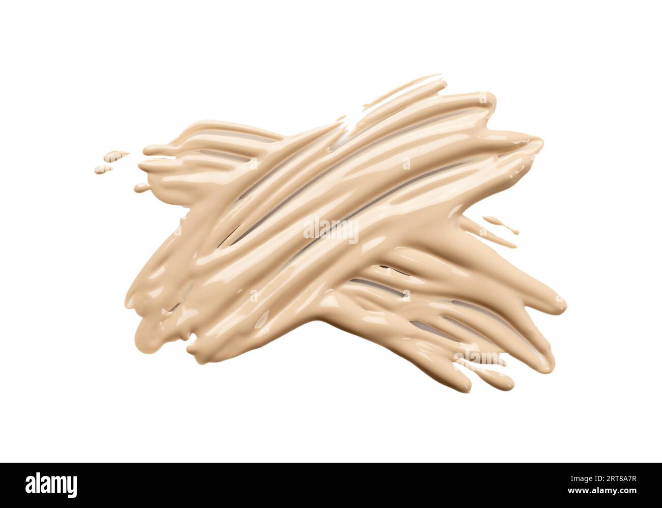 Liquid foundation smudge on white background Stock Photo - Alamy